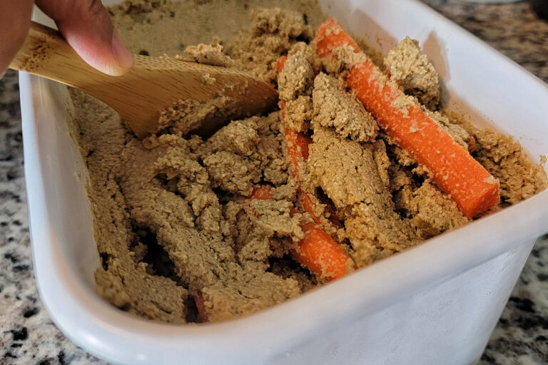 Nukazuke (Japanese Pickles Made in a Fermented Rice Bran Bed)