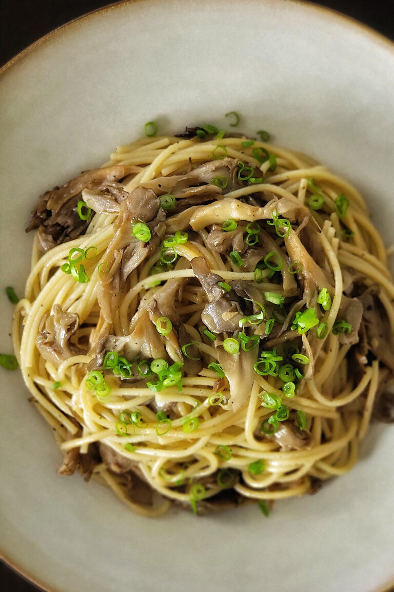 Butter Shoyu Maitake Pasta (Vegan) - Plant-Based Matters